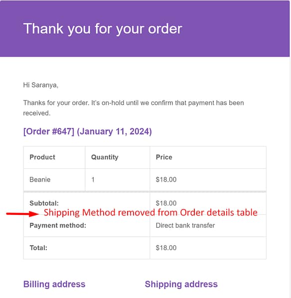 How To Remove The Shipping Row From The Order Table In Woocommerce Email Notifications World