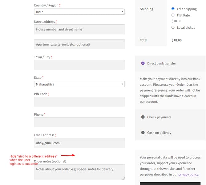 How To Hide Ship To A Different Address” Based On User Roles In Woocommerce World Of Wp
